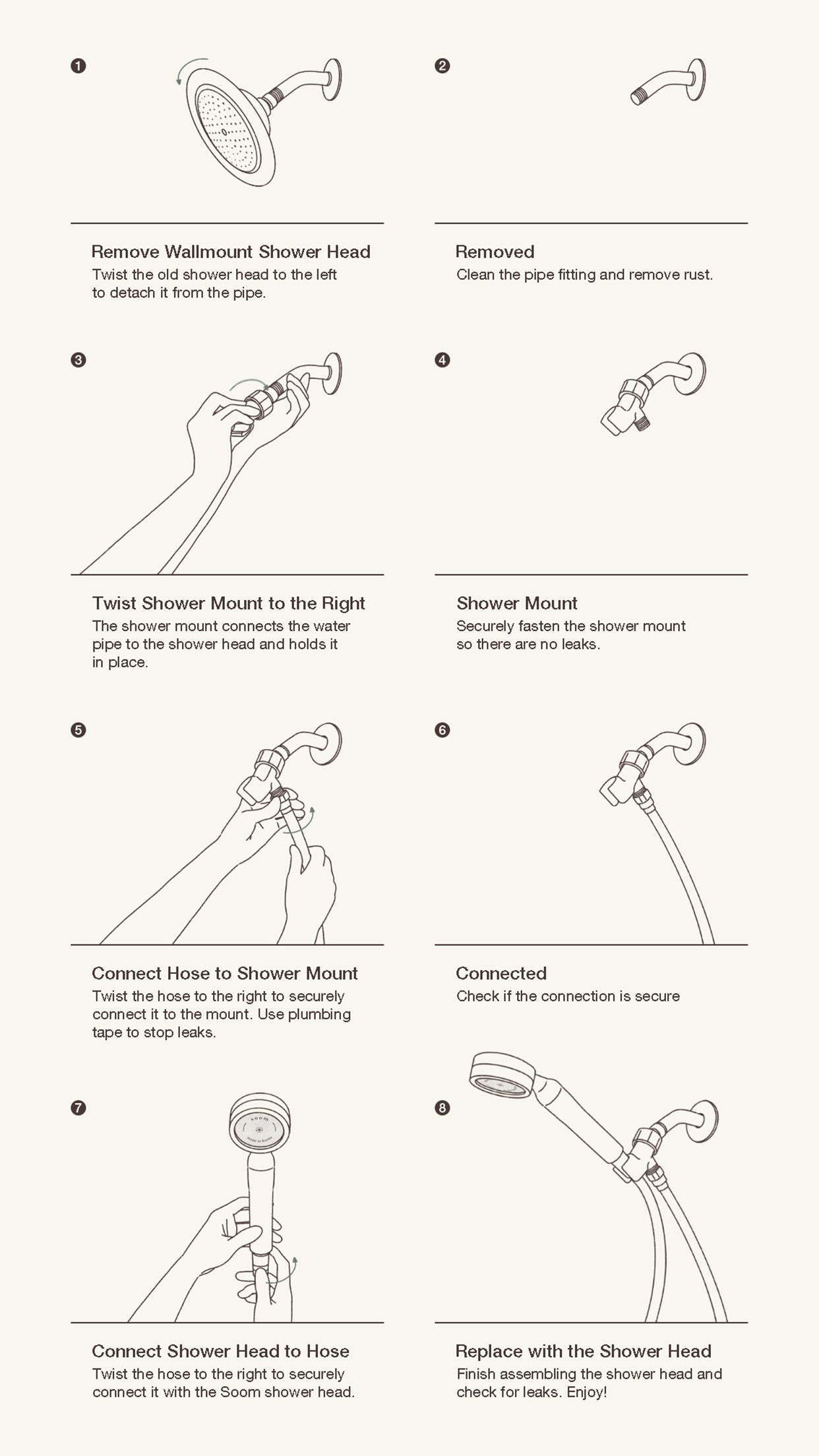 How To Use – Soom Shower